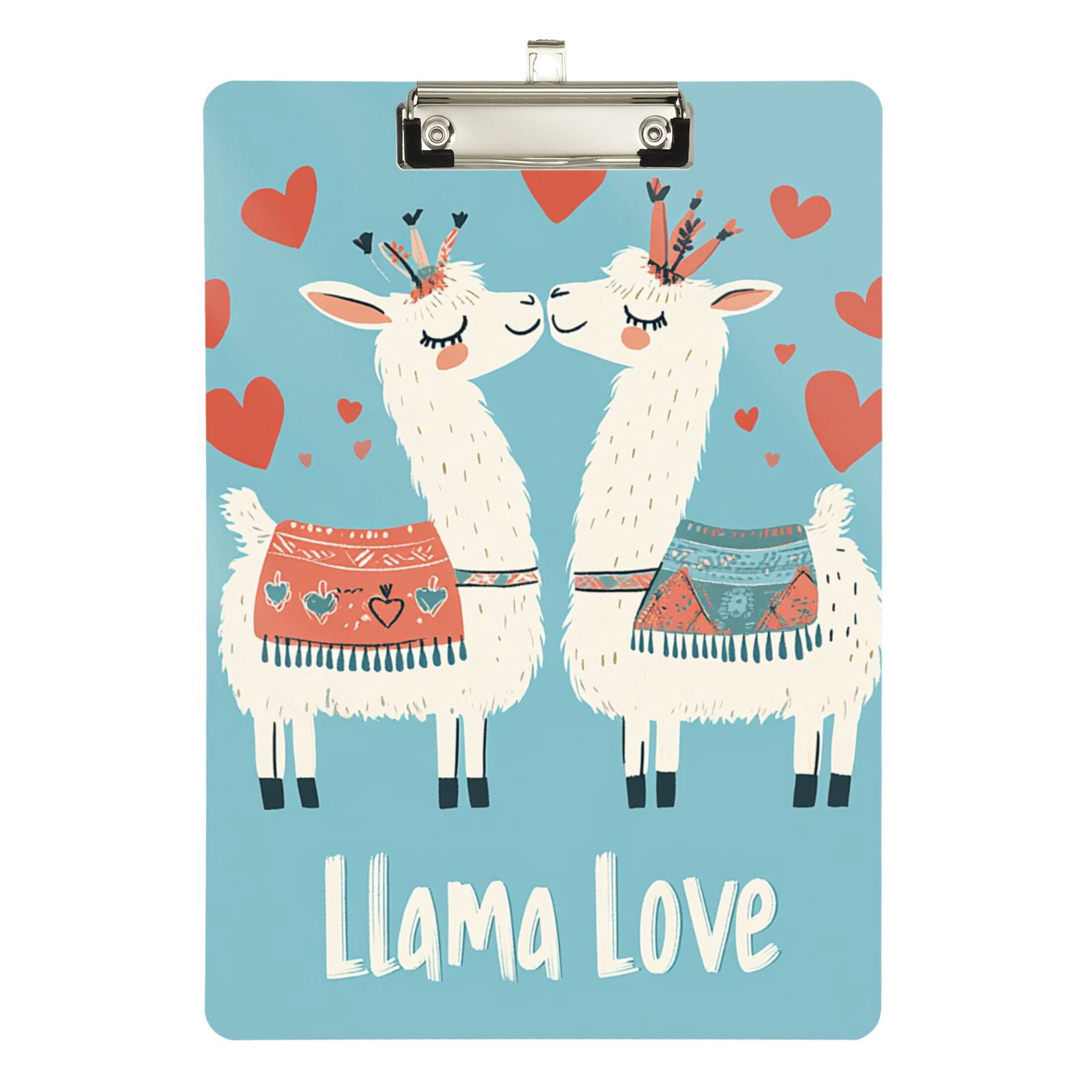 Cute Llama Love Valentine Acrylic Clipboard Drawing Board Clipboard ...