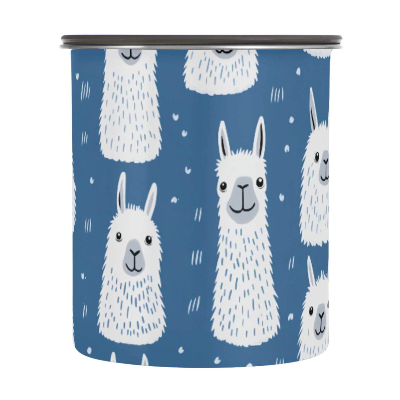 Cute Llamas Alpaca Airtight Coffee Bean Canister 30oz Food Storage ...