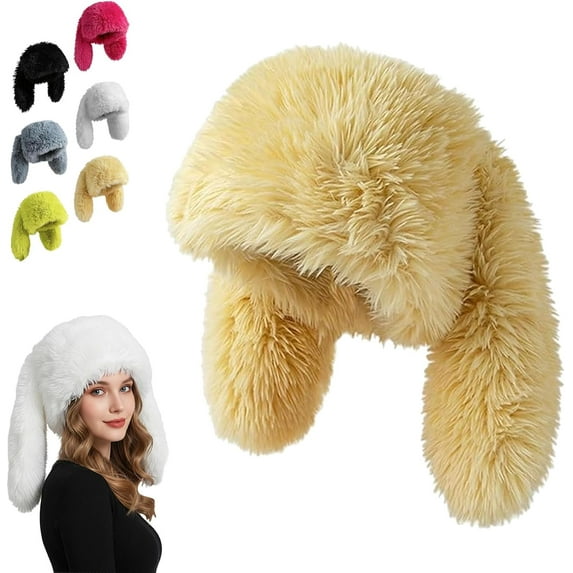 Cute Long Bunny Ear Plush Hat, Bunny Ear Beanie, Furry Animal Soft ...