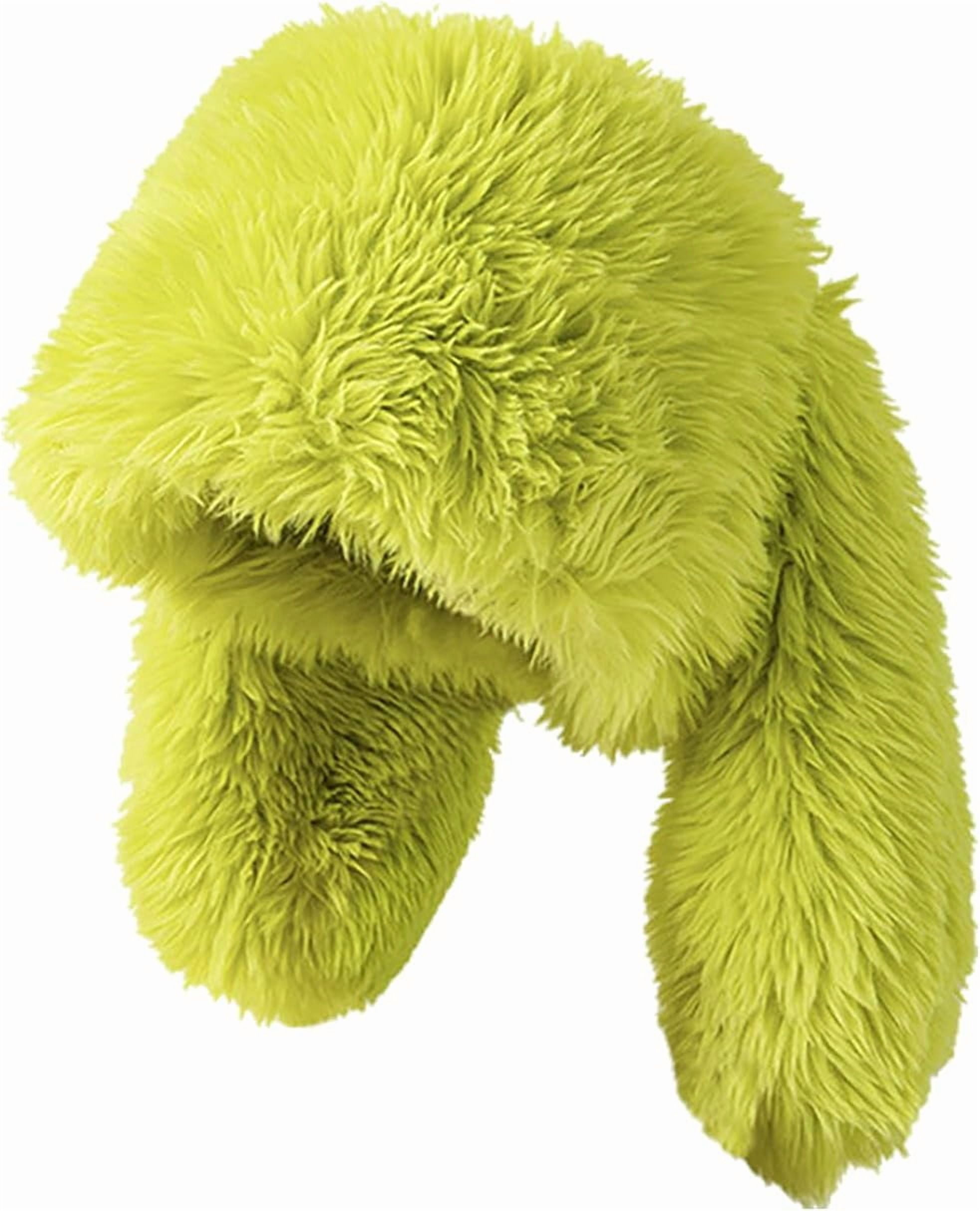 Cute Long Bunny Ear Plush Hat, Furry Fluffy Slouchy Beanie with ...
