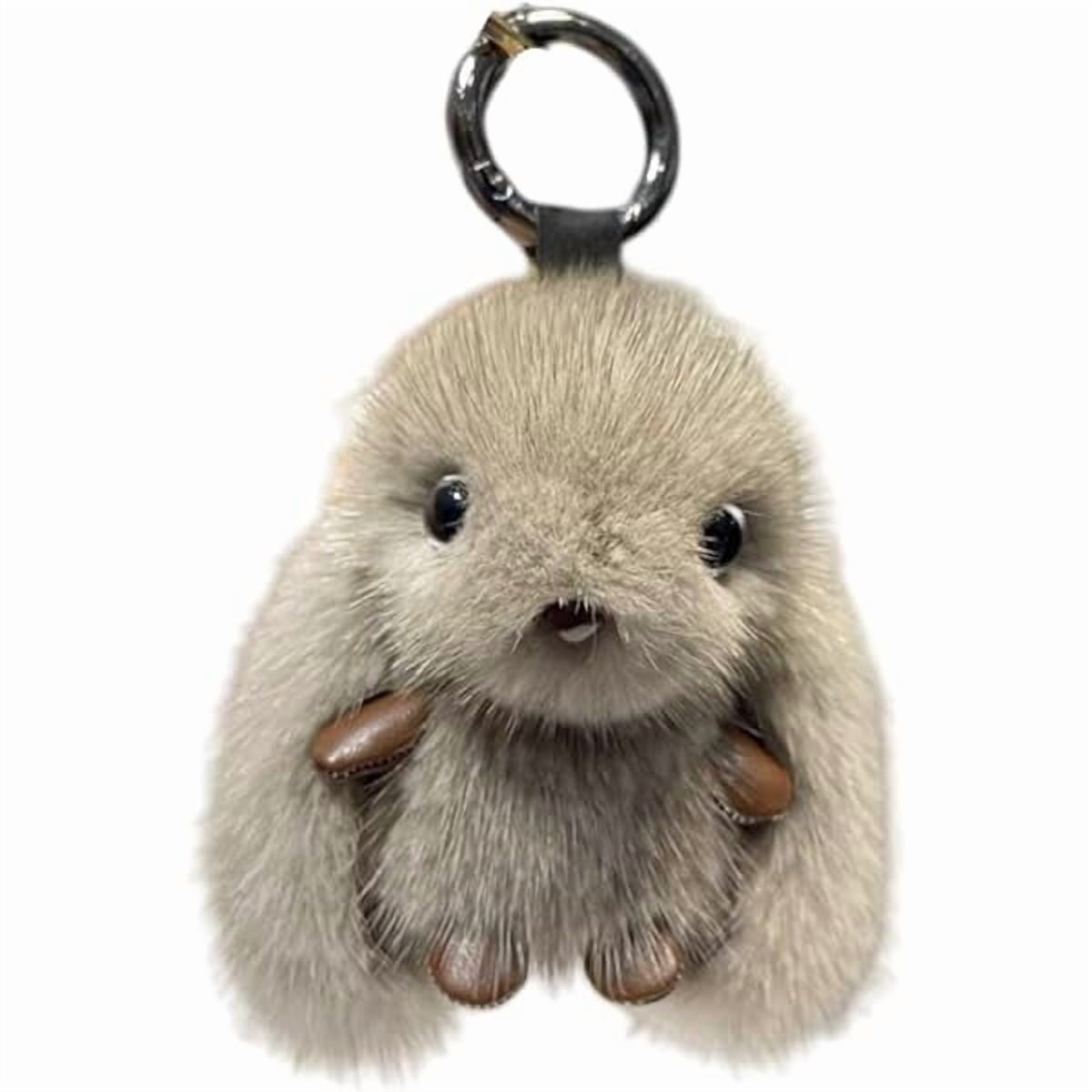 Cute Long Ears Rabbit Bunny keychain Plush Rabbit Fluffy Rabbit Key ...