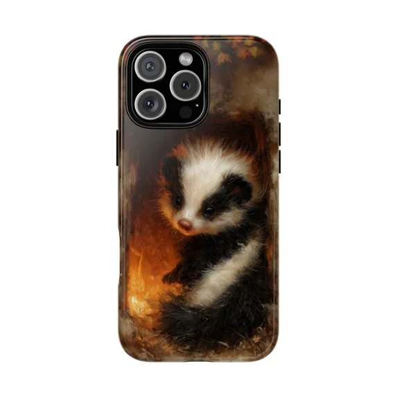 Cute Lovable Skunk Character Artwork Phone Case for iPhone 11 to 17 ...