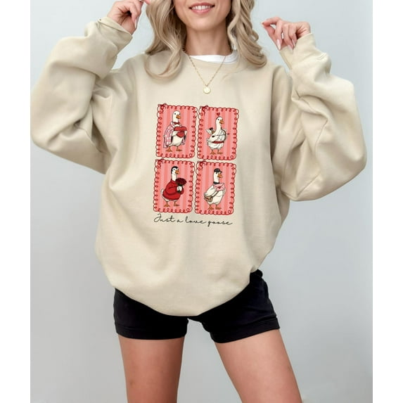 Cute Love Goose Valentine Sweatshirt Honk - Walmart.com