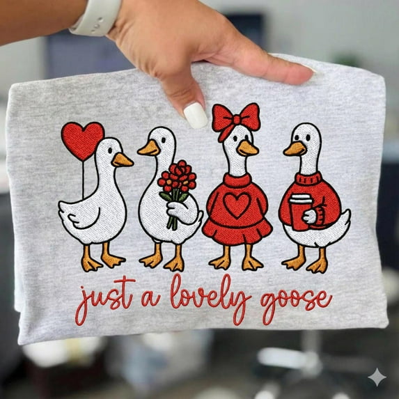 Cute Lovely Goose Coquette Design, Valentine Goose, Duck valentines ...
