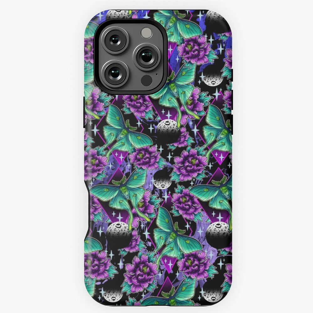 Cute Luna Moth Pattern Insect Art Phone Case for iPhone 16 15 14 13 12 ...
