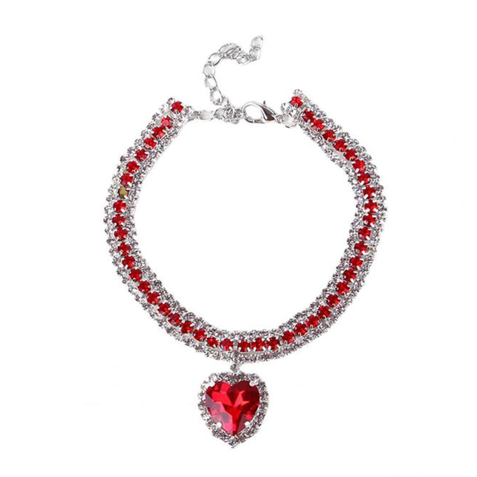 Cute Luxury Pet Collar Crystal Pendant Rhinestone Dog Cat Necklace ...