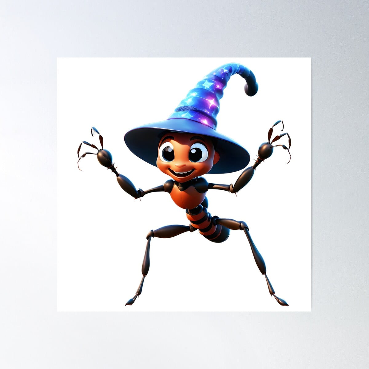 Cute Magician Red Ant! Poster Wall Art, Modern Wall Decor For Living ...