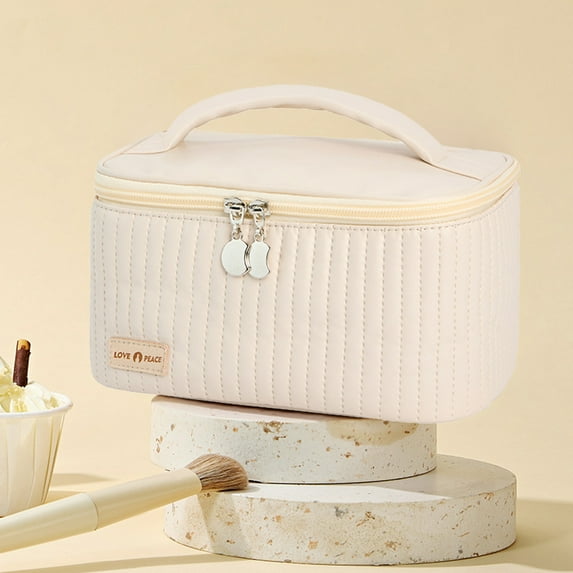 Cute Makeup Bag Mini Cosmetic Pouch for Women - Small Quilted Beauty ...