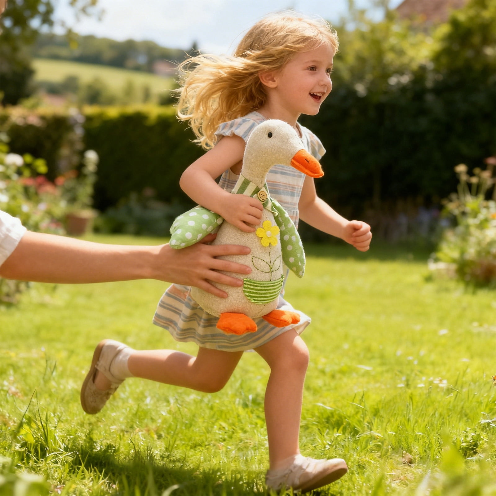 Cute Mallard Duck Fabric Ornament with Bow, Rustic Polka Dot Critter ...