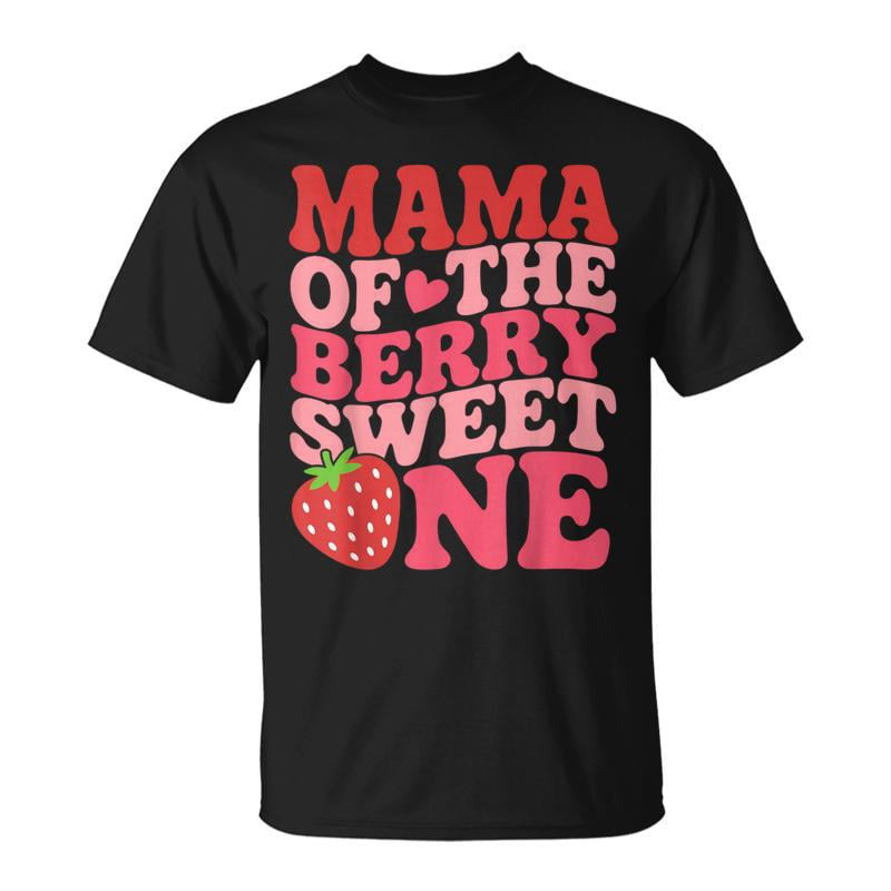 Cute Mama Of The Berry Sweet One Strawberry First Birthday TShirt ...