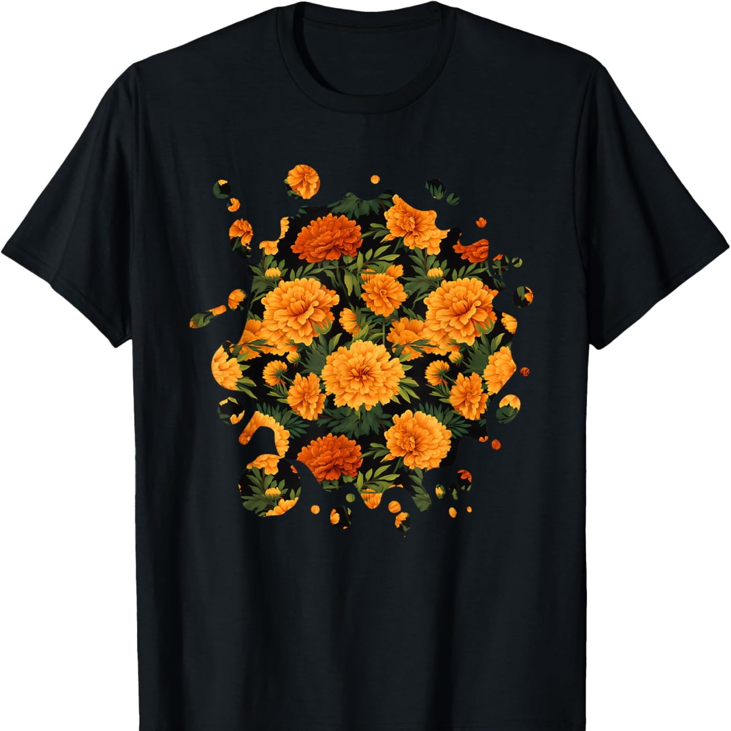 Cute Marigold Inspired Flower Plant Lover Gardener woM1en T-S1Hirt ...