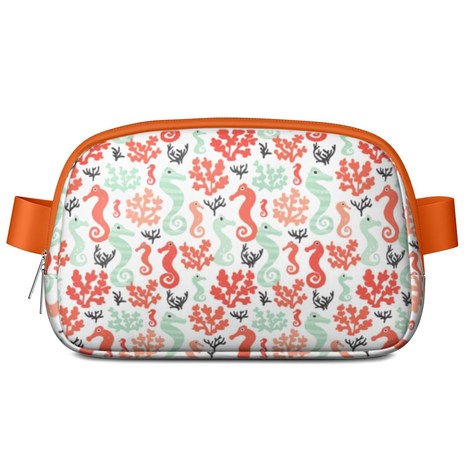 Cute Marine Life Waist Bag – Seahorse & Seaweed Pattern Fanny Pack for ...