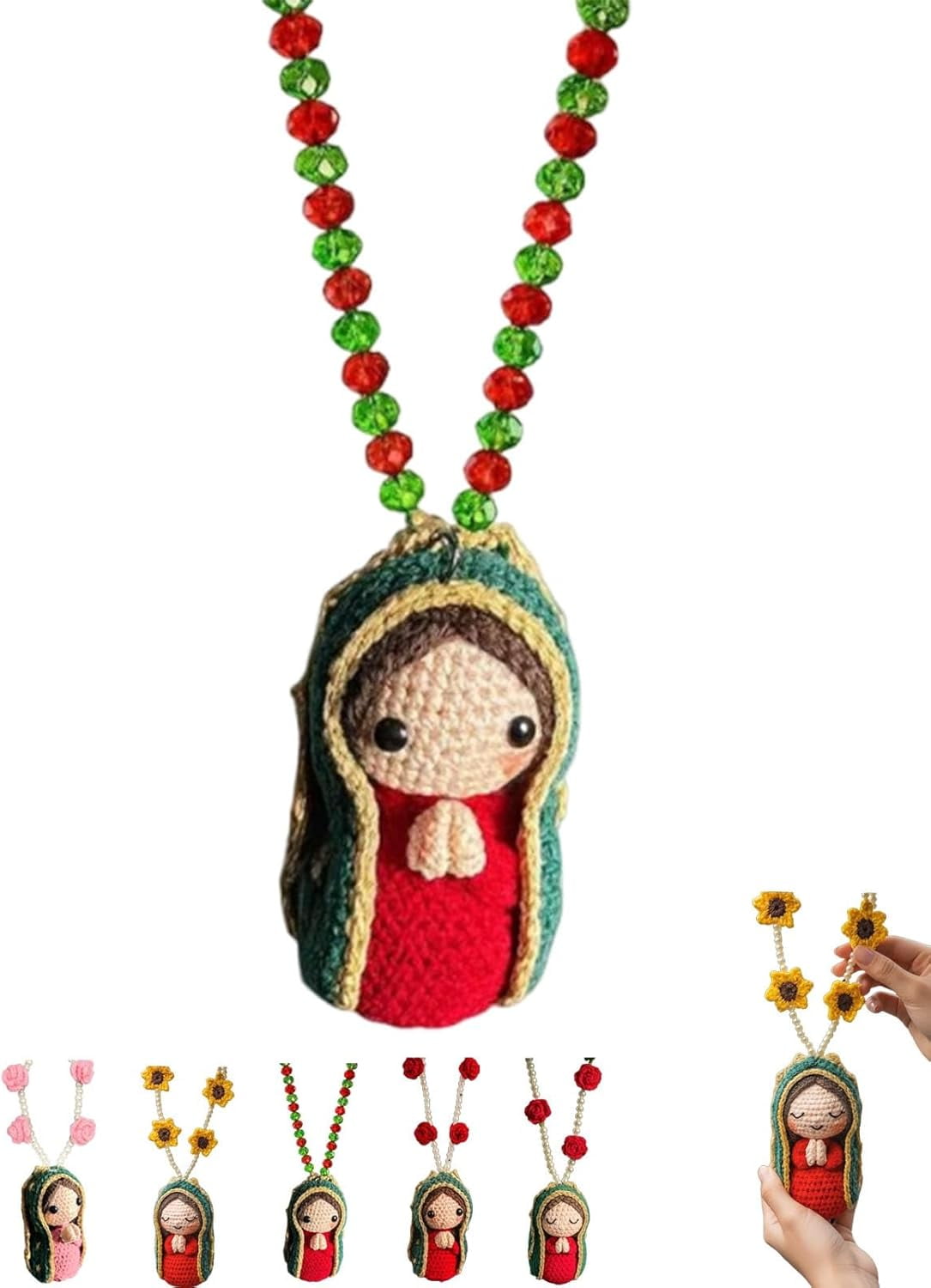 Cute Mary Statue Car Interior Decoration, Handmade Virgin Mary Charm ...