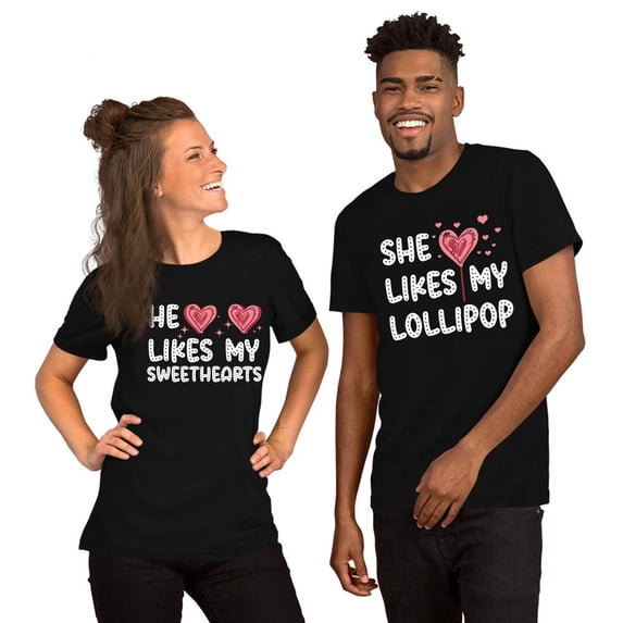 Cute Matching Couple T-Shirt – Sweet Heart Graphic Funny His and Hers ...