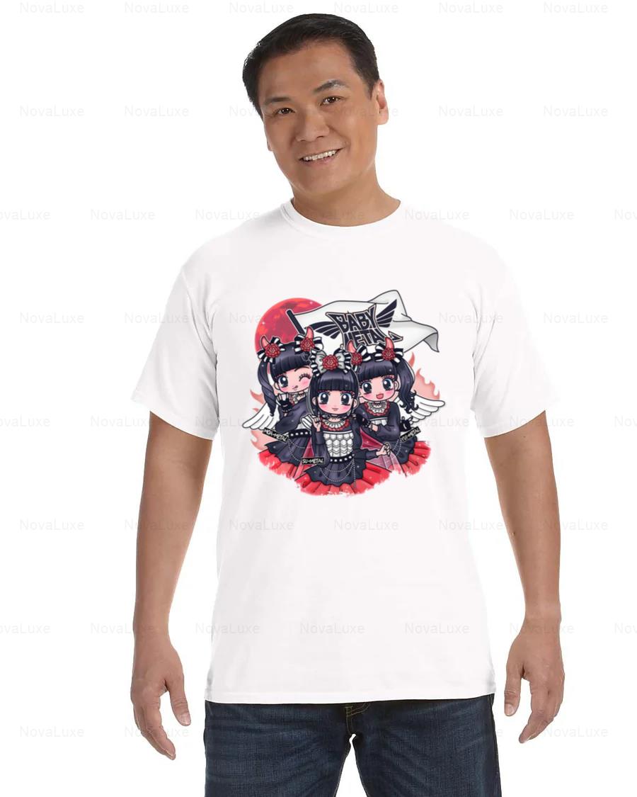 Cute Metal Band Kawaii Style Rock Music Spirit Graphic Comfort Color T ...