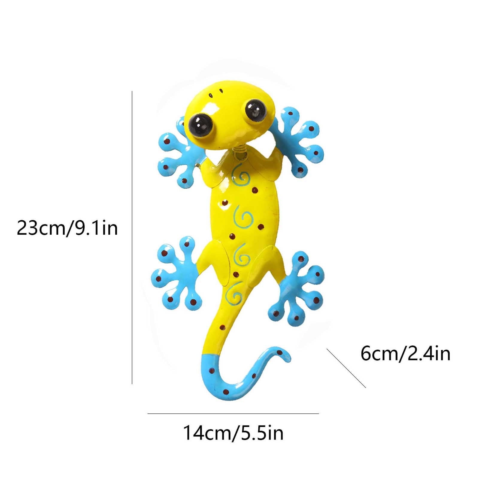Cute Metal Gecko Outdoor Wall Decor, 4 Pack Lizard Art Garden ...