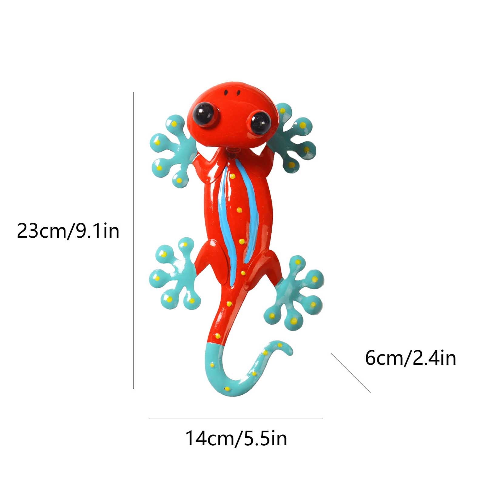 Cute Metal Gecko Outdoor Wall Decor, 4 Pack Lizard Art Garden ...