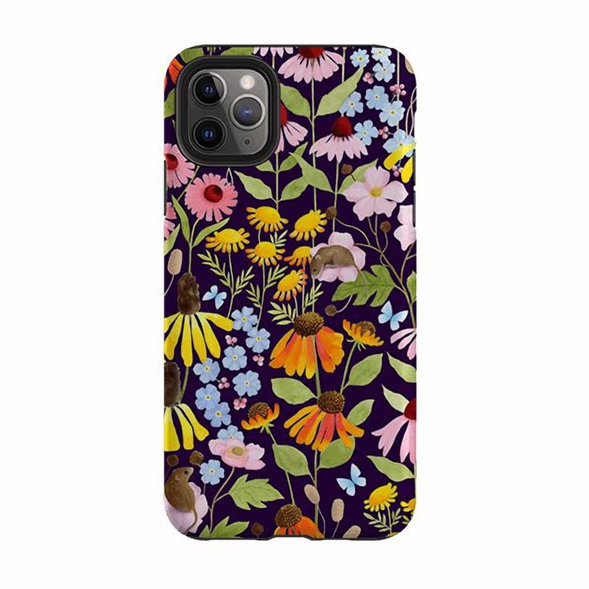 Cute Mice and Wildflowers Animal Phone Case for iPhone 11 12 13 14 15 ...