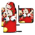 Cute Mickey Mouse Oven Mitts and Pot Holders 3 Pcs Set Cartoon Oven ...