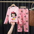 Cute Min-nie Cartoon Girls Shirt Pants Set Casual Home Wear Birthday ...