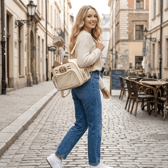 Cute Mini Backpack Crossbody Bags for Women, Cat Design Small Tote Bag ...