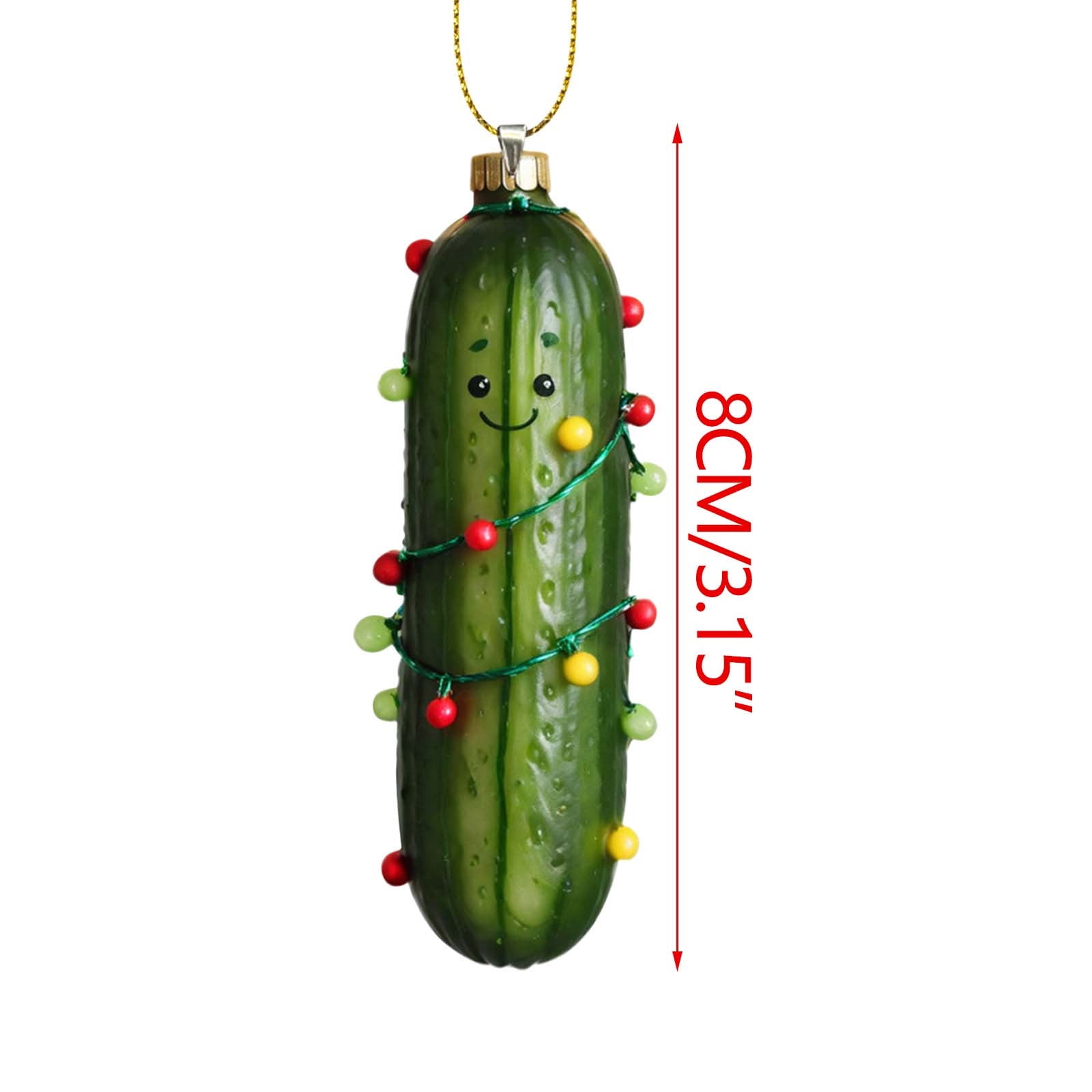 Cute Mini Cucumber Ornament Christmas Cucumber in Santa Hat Ornaments ...