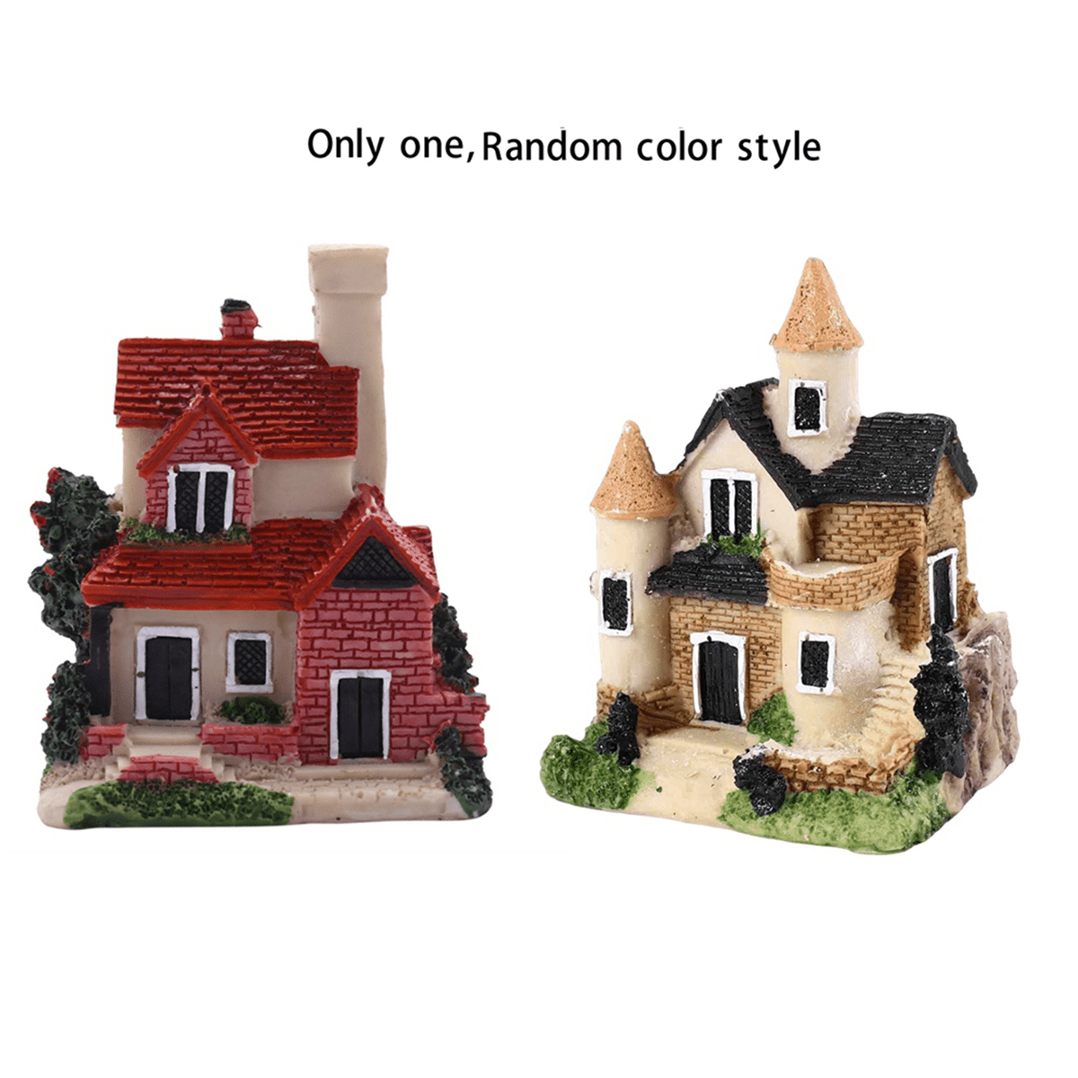 Cute Mini Resin House Miniature Fairy Garden Landscape Home Decoration ...