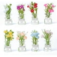 Cute Mini Vase Fridge Magnets,8PCS Funny Luminous Plant Flower Magnets ...