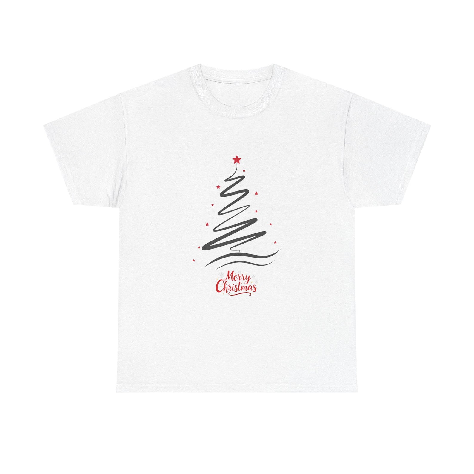 Cute Minimal Xmas Tree Outline Shirt, Simple Holiday Line Art Forest ...
