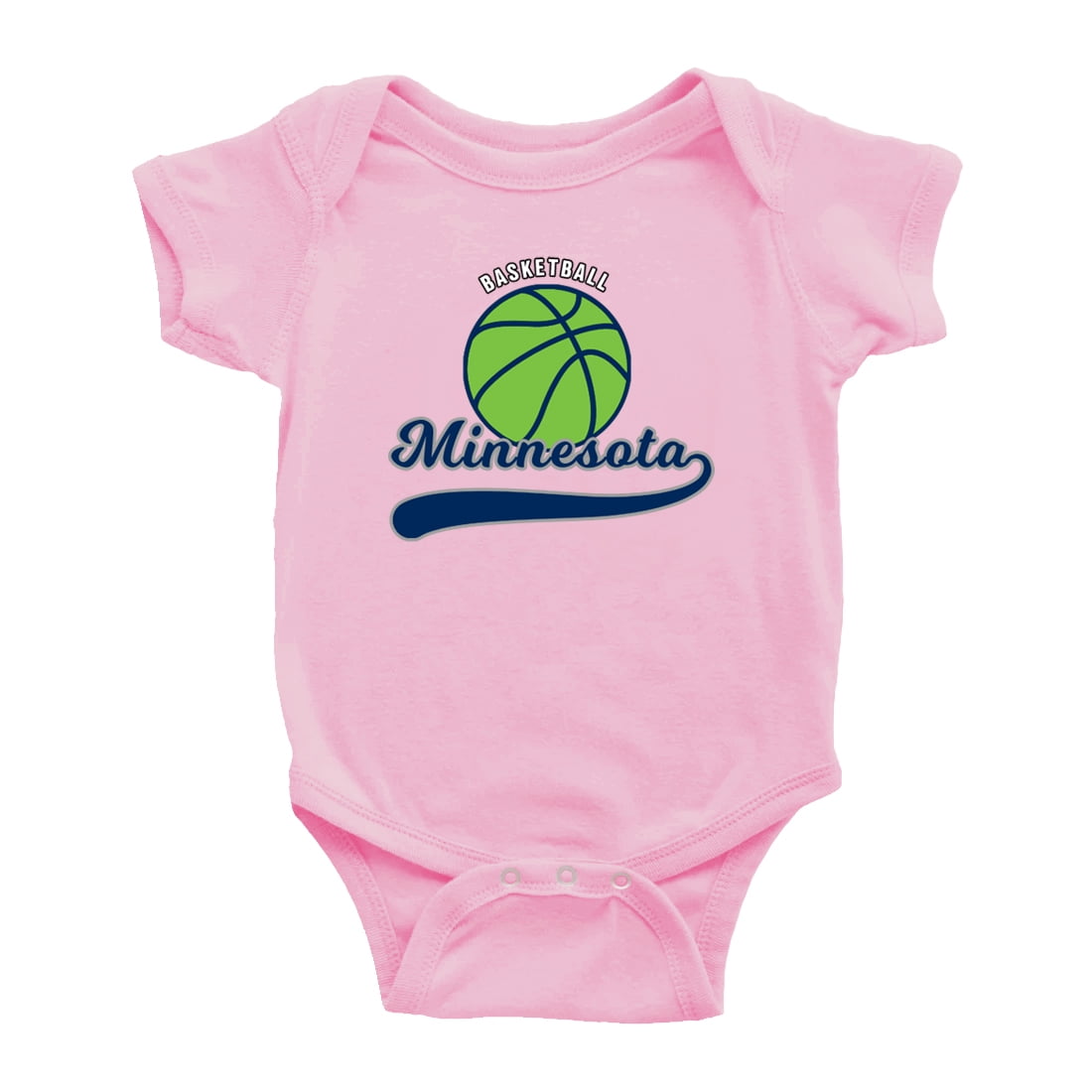 Cute Minnesota Baby Outfits Basketball Fan Sports Baby Clothes (Pink, 6 ...