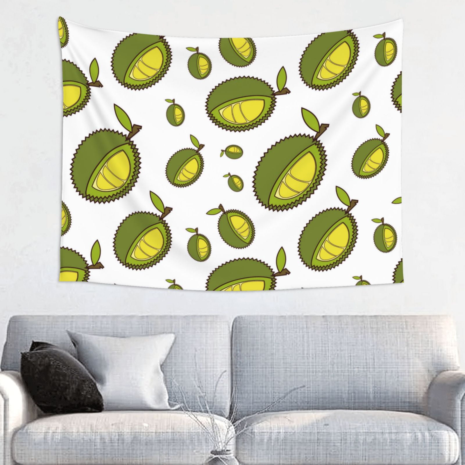 Cute Mint Green Durian Tapestry Home Decor Tapestry Wall Hanging ...