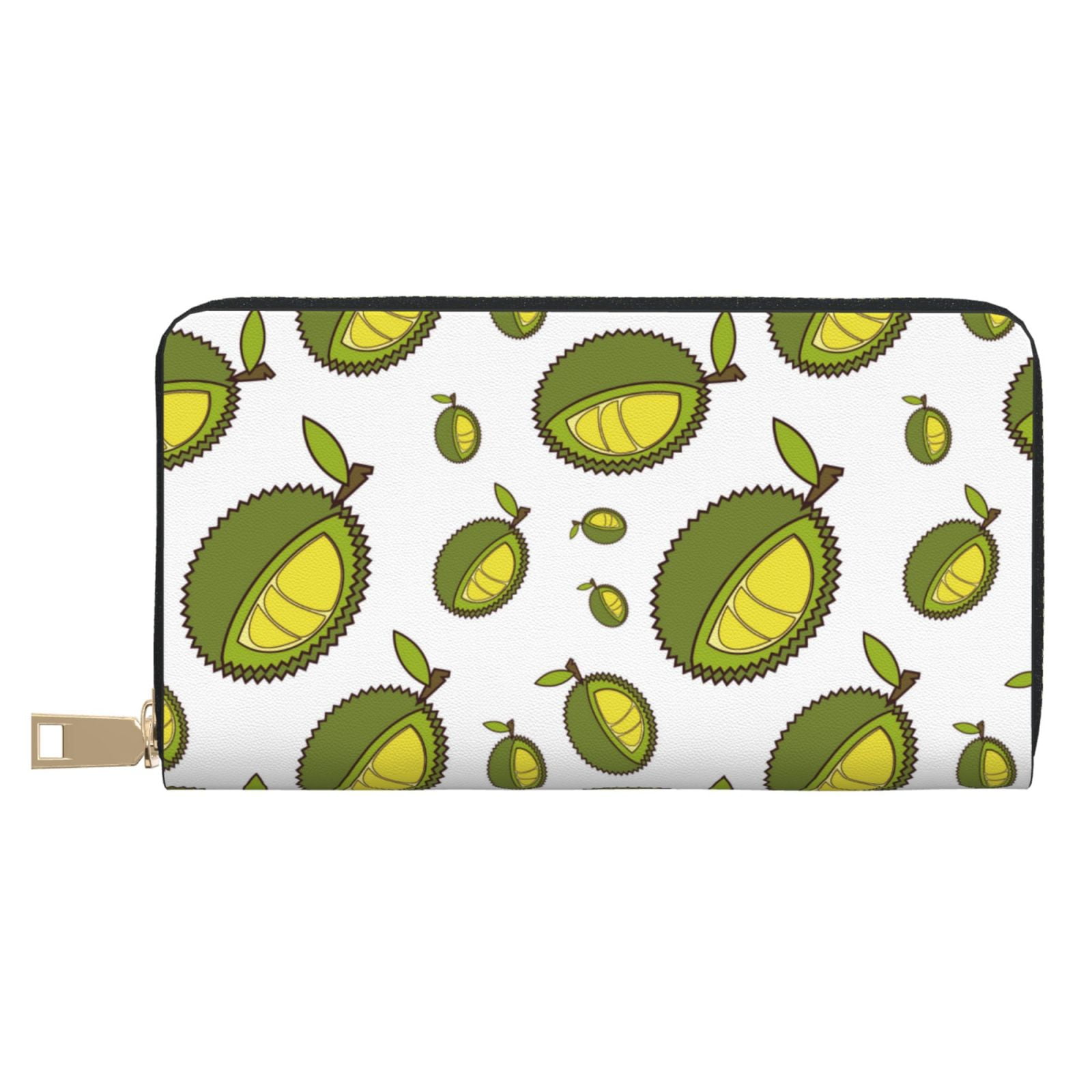 Cute Mint Green Durian Wallet Women, Leather Bifold Multi Card Wallet ...