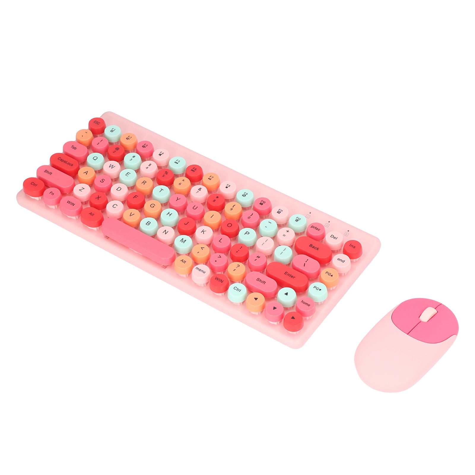 Cute Mix Color USB Keyboard Mouse Combo: Retro 86 Keys Keyboard with ...