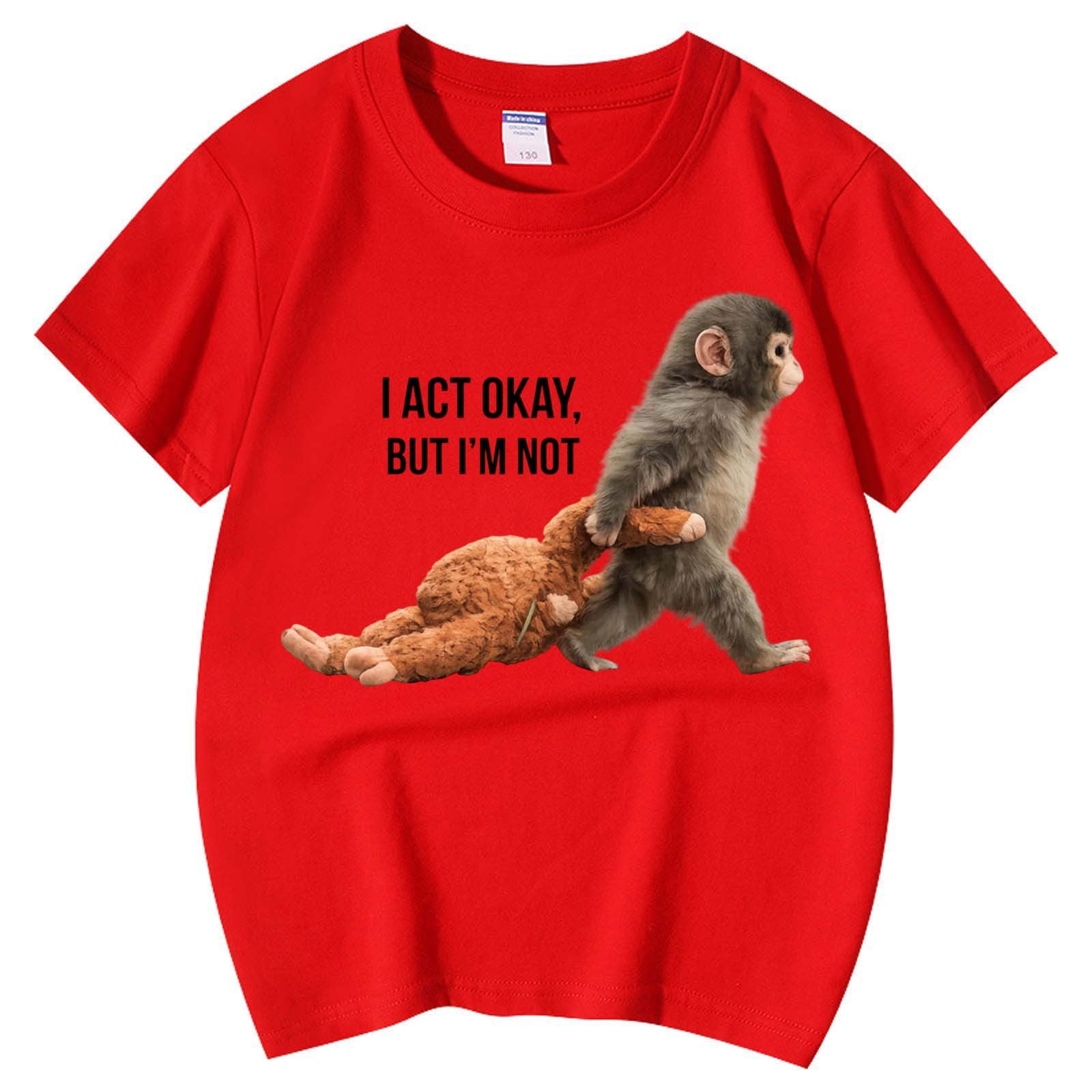 Cute Monkey Punch Panchi Kun Japan Baby Monkey Team Punch T-Shirt for ...