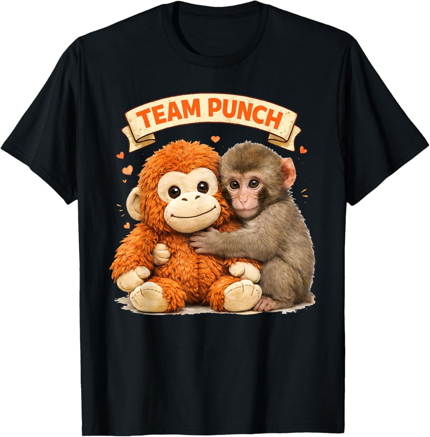 Cute Monkey Punch Panchi Kun Japan Little Monkey Team Punch Shirt BLACK ...