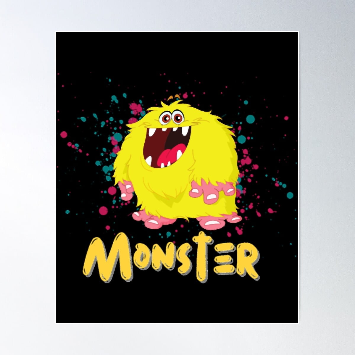 Cute Monster ( Poster Wall Art, Modern Wall Decor For Living Room ...