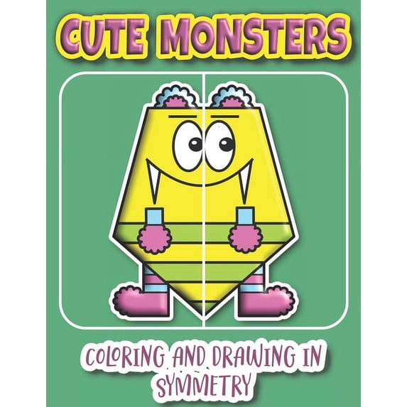 Cute Monsters Coloring And Drawing In Symmetry: Help Your Child ...