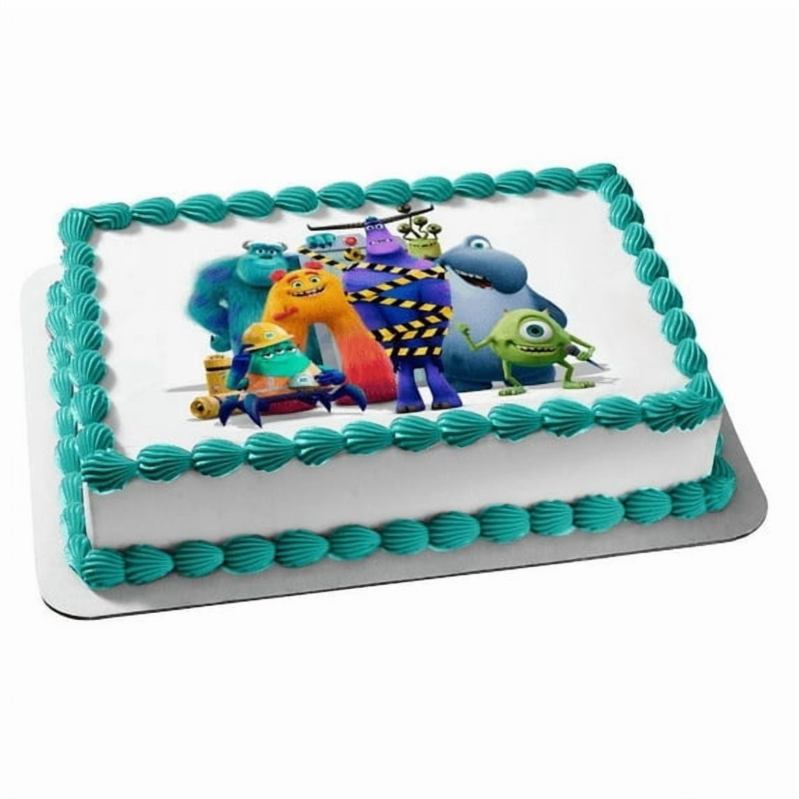 Cute Monsters at Work Birthday Edible Image Cake Topper For Half Sheet ...