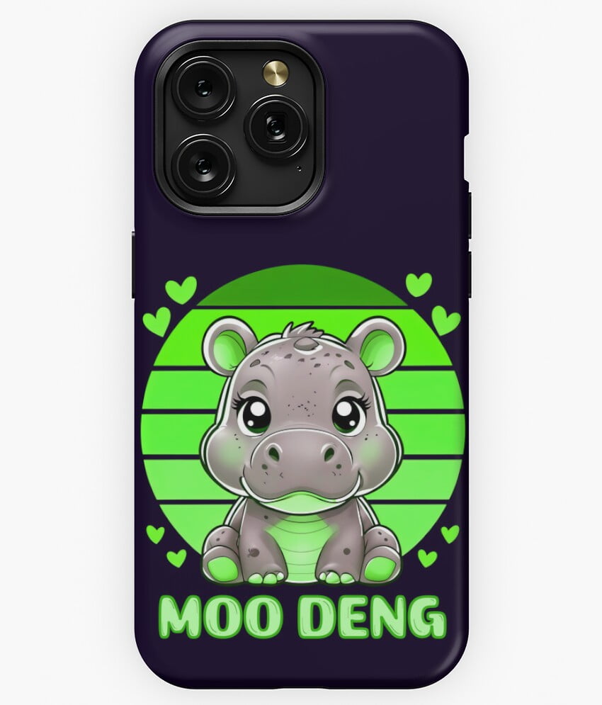 Cute Moo Deng Baby Hippo Viral Animal Graphic A6680 Phone Case for ...