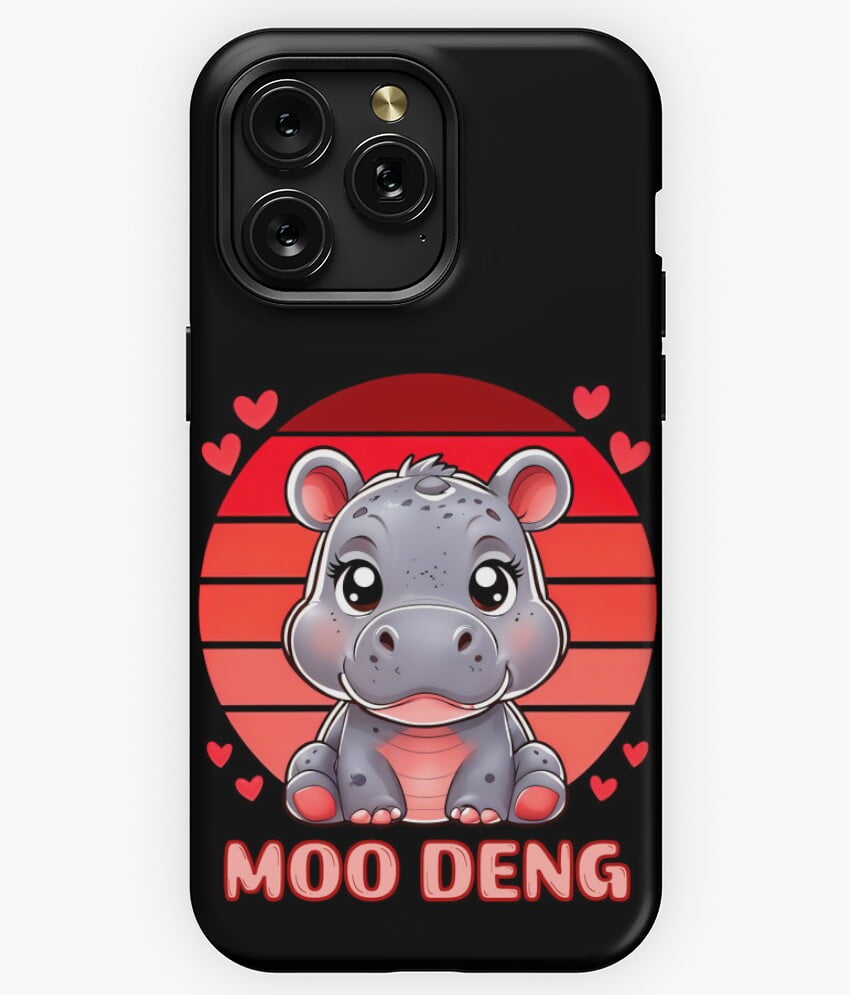 Cute Moo Deng Baby Hippo Viral Sensation Animal A6639 Phone Case for ...