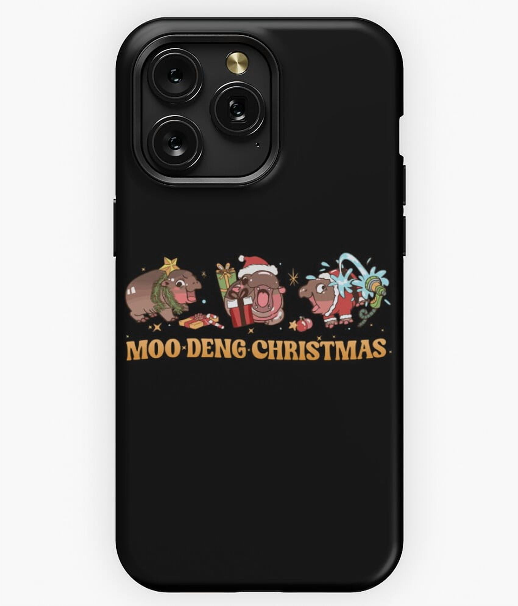 Cute Moo Deng Christmas The Famous Baby Hippo A4427 Phone Case for ...