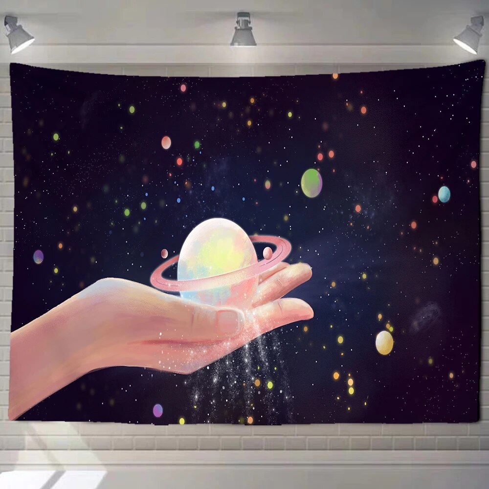 Cute Moon Tapestry for Teen Girl Preppy Room Decor Aesthetic Wall ...