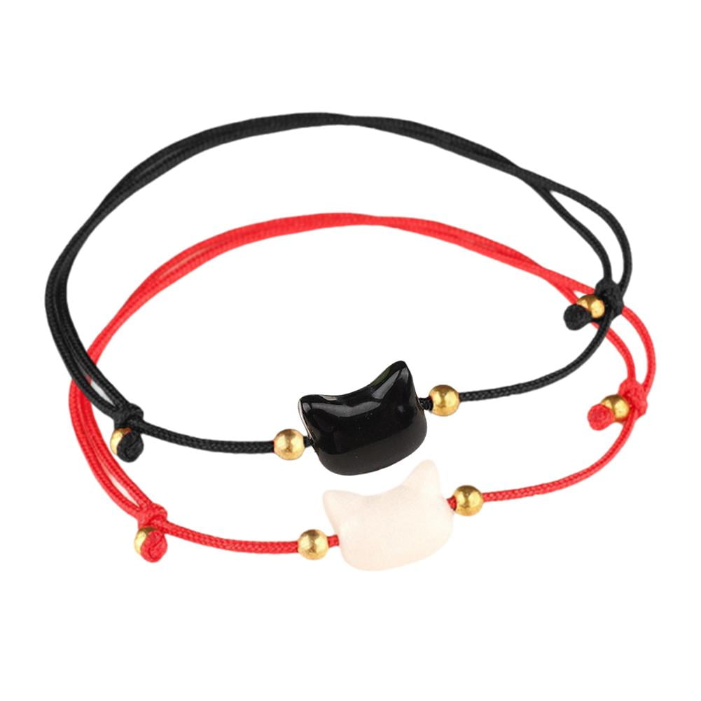 Cute Moonstone Cat Bracelet,Natural Cat Head Moonstone Bracelet,Natural ...