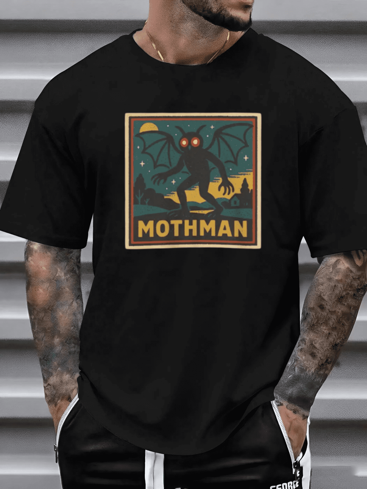Cute Mothman Cryptid Theme With Cartoon Style Graphic Unisex T-Shirt ...