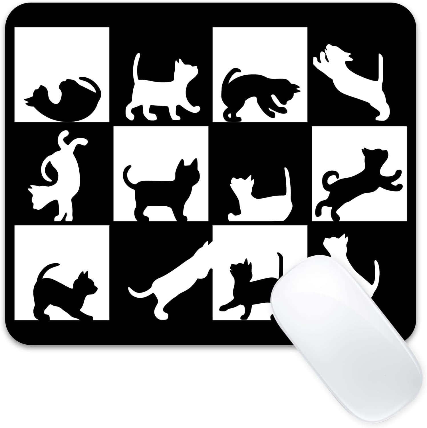 Cute Mouse Pad Computer Black Cat Kawaii Cool Mousepad Aesthetic Girly ...