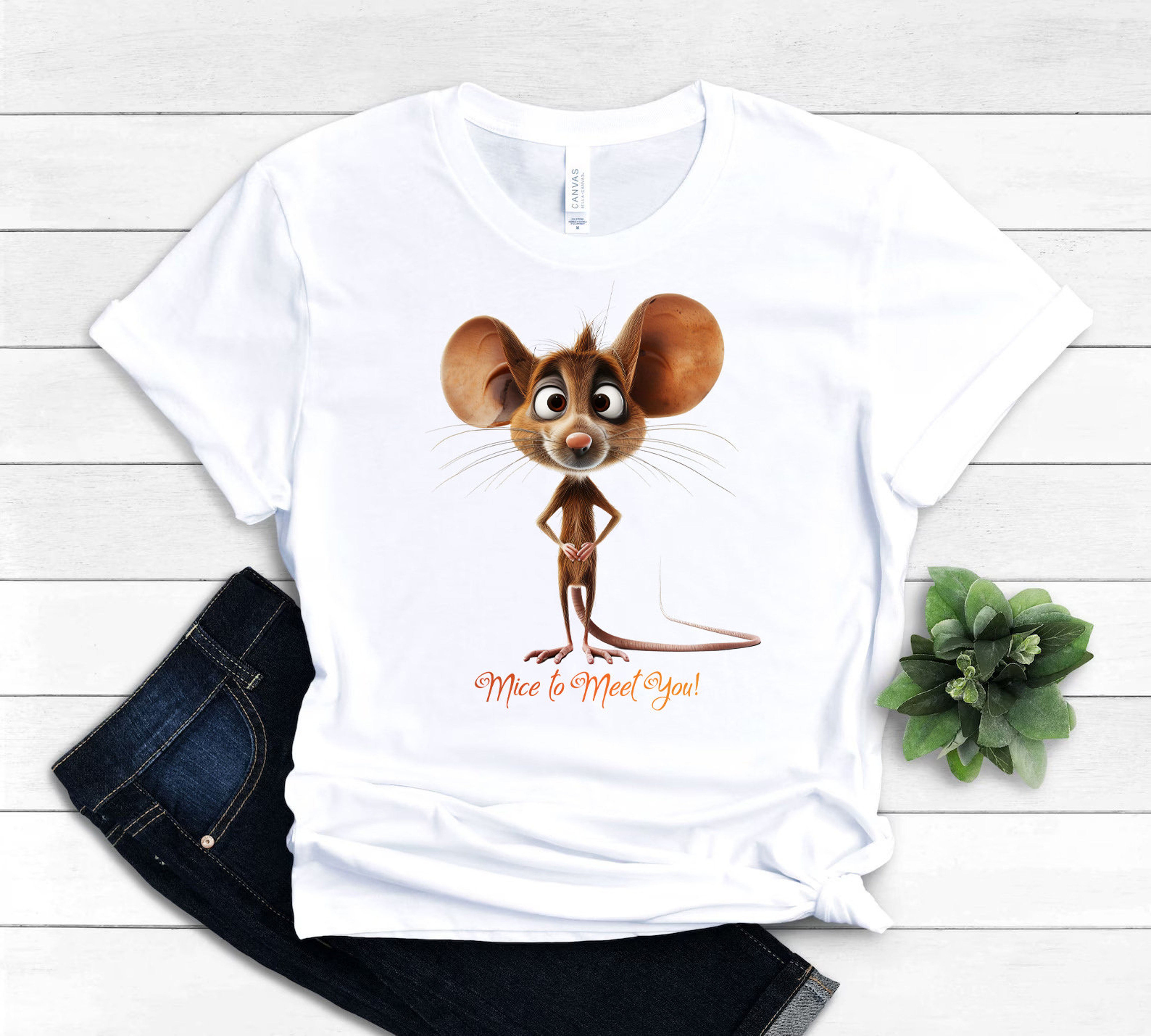 Cute Mouse Shirt, Mice to Meet You T-Shirt, Cartoon Mouse Tee, Mice ...