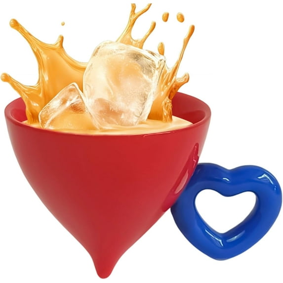 Cute Mugs Aesthetic - Reusable Heart Handle Drinkware,Small Coffee Cups ...