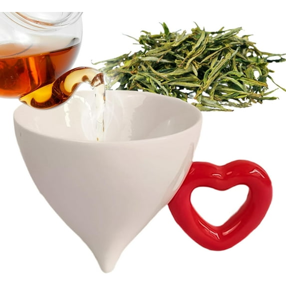 Cute Mugs Aesthetic, Reusable Heart Handle Drinkware, Small Coffee Cups ...