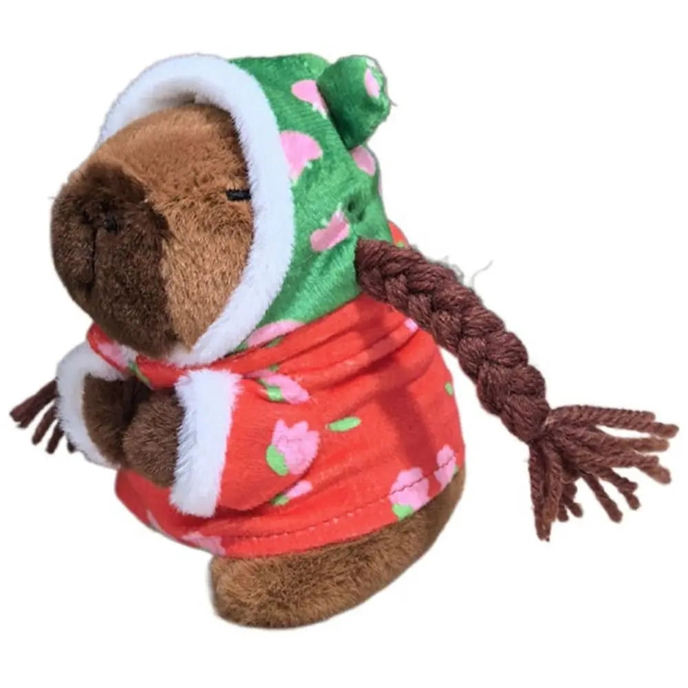 Cute Multicolor Plush Capybara Keychain Toy Cartoon Capybara Headgear ...