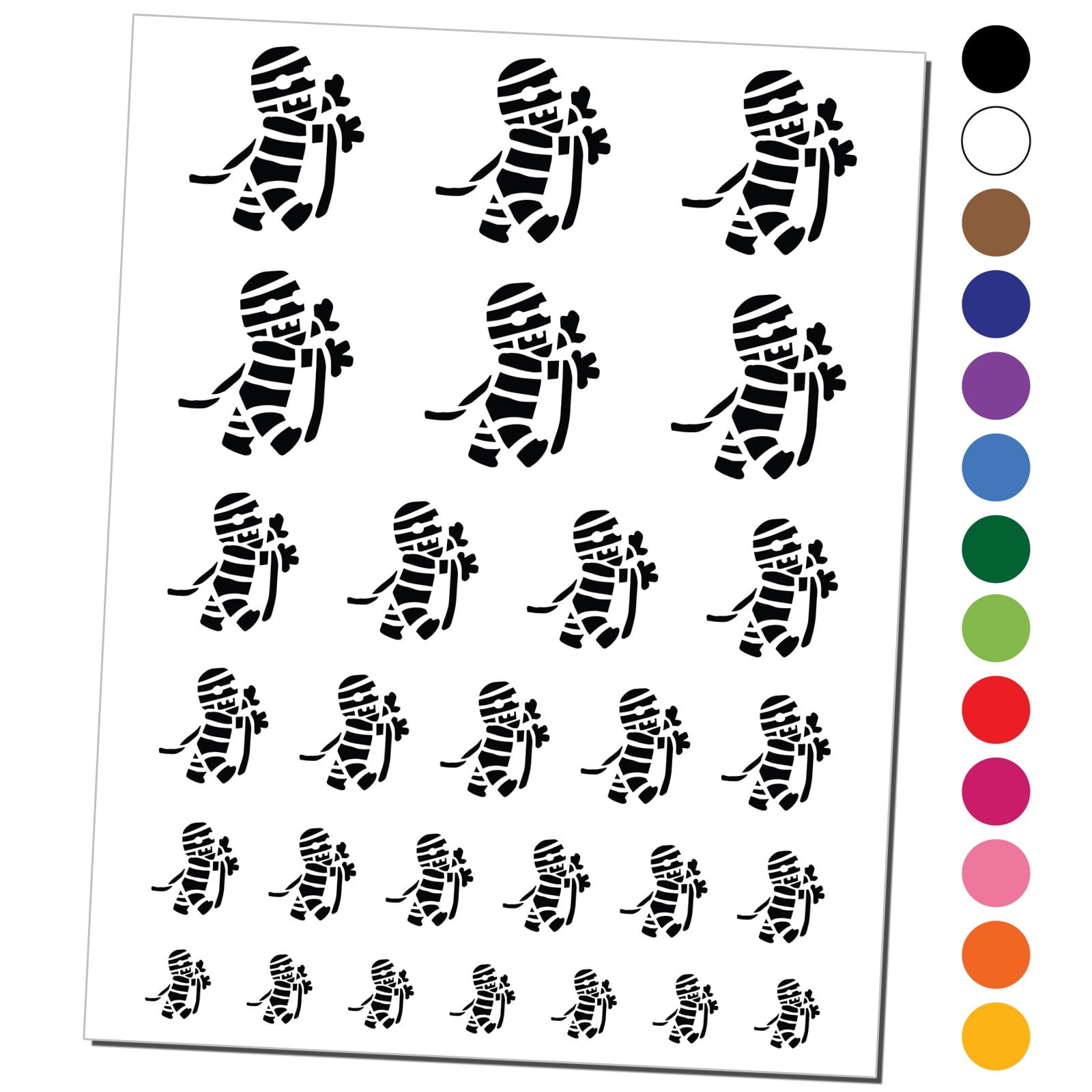 Cute Mummy Egyptian Monster Wrapped in Bandages Halloween Water ...